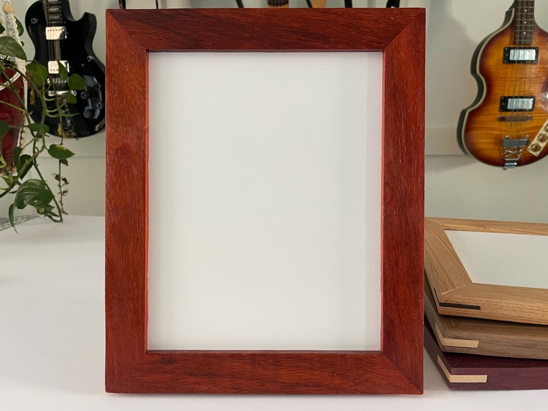 Padauk Orange Colored Exotic Wood Frame With Maple Splines Corners 8 X ...