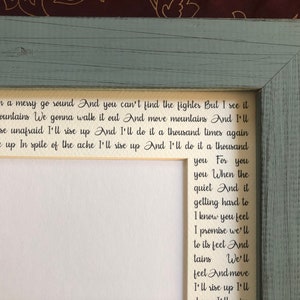 8x10 Custom Photo Frame Add Any Song Lyrics to Your Picture - Etsy