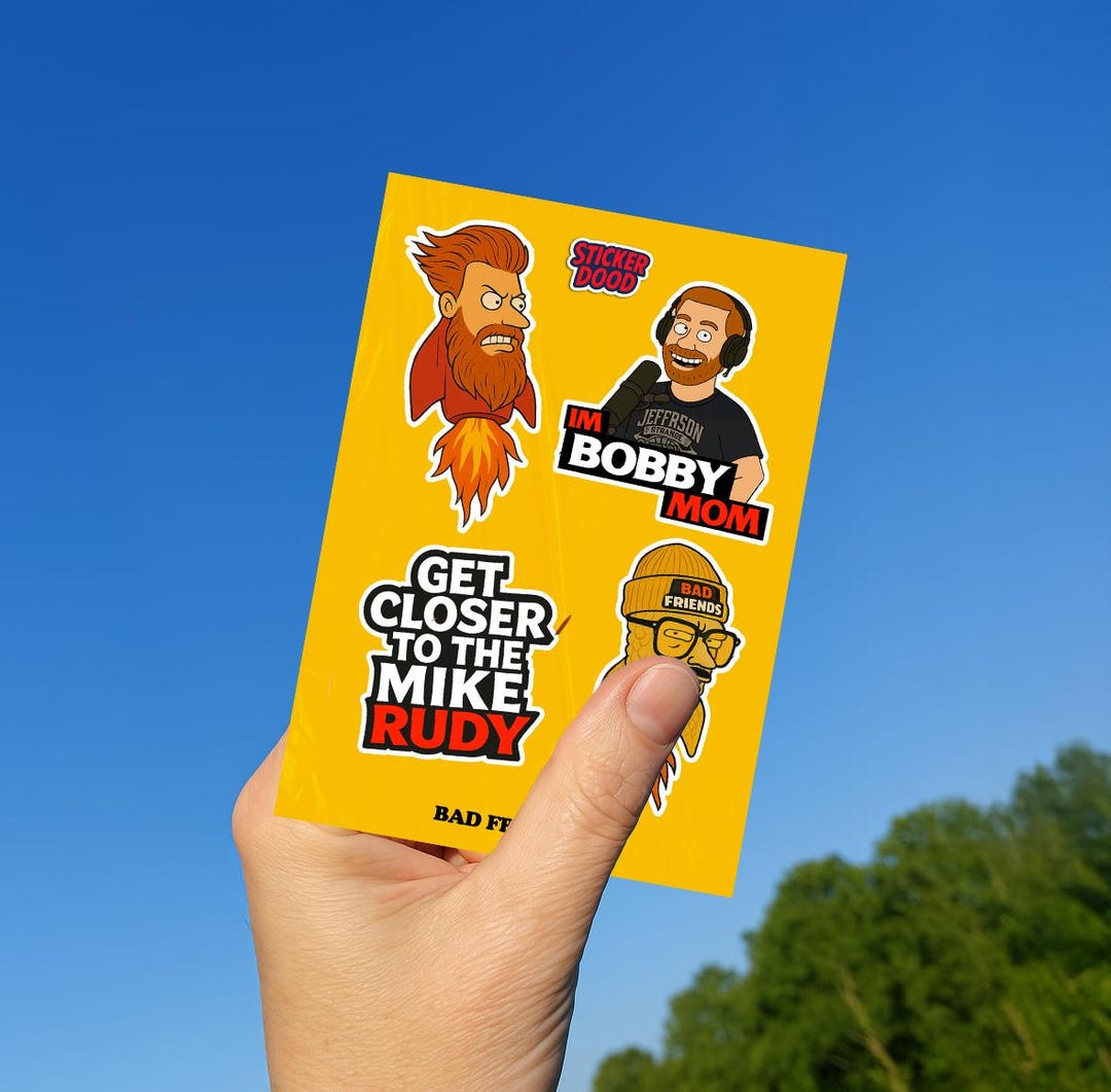 Bad Friends Podcast Stickers | Bobby Lee & Andrew Santino | Funny ...