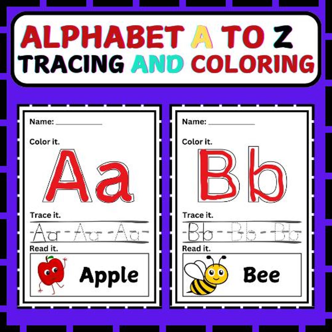 Alphabet Coloring and Tracing Worksheets | Fun Letter Practice for Kids ...