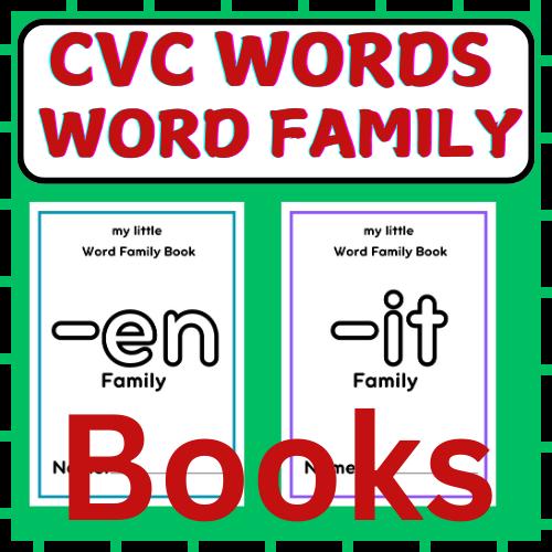 CVC Word Family Printable Books | Phonics Practice for Emergent Readers ...