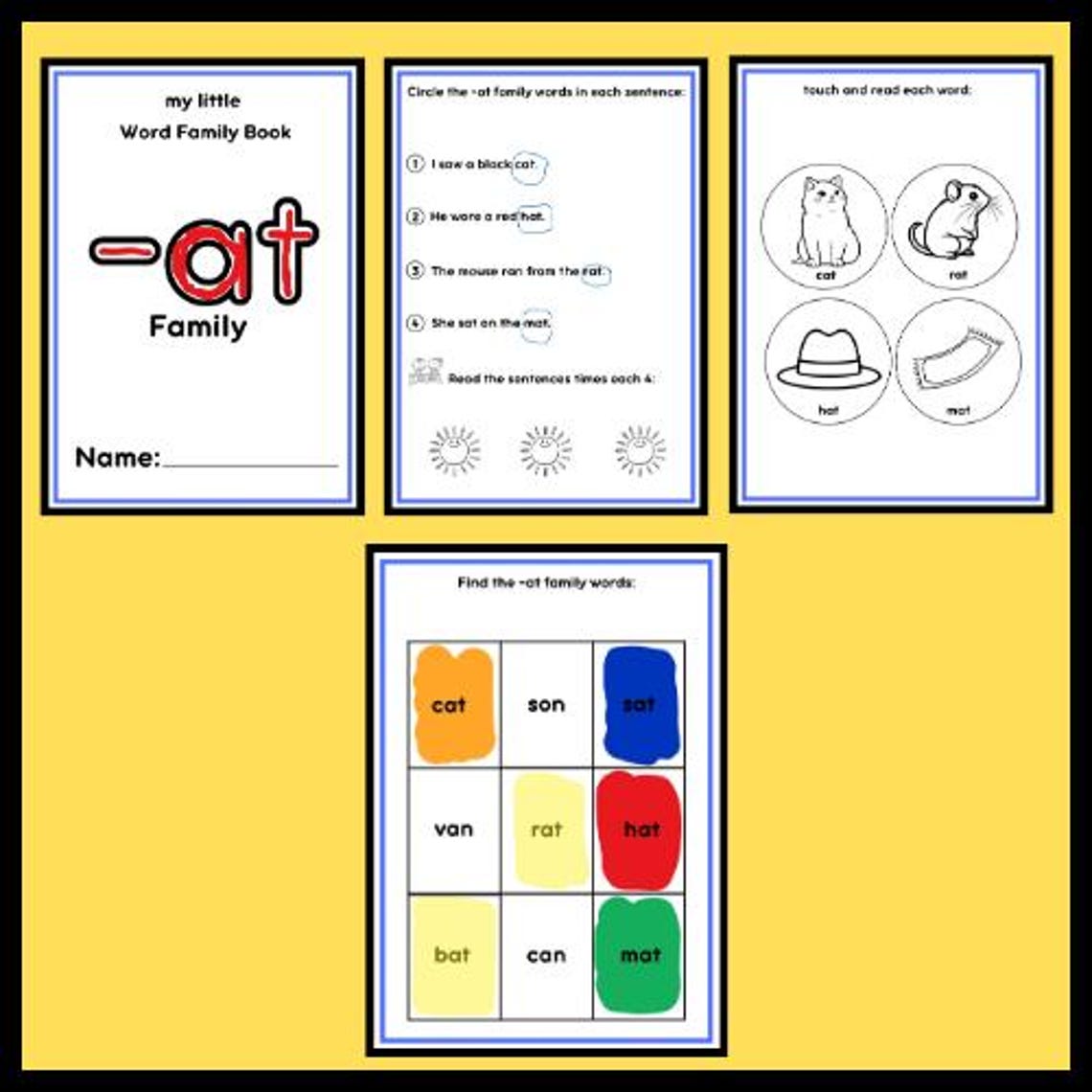 CVC Word Family Printable Books | Phonics Practice for Emergent Readers ...