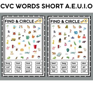 I Spy Worksheets,find & Color, Phonics, Kindergarten, Word Families ...