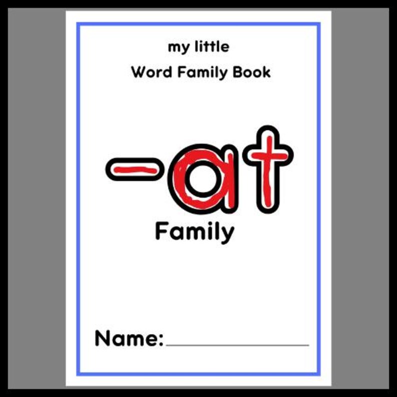 CVC Word Family Printable Books | Phonics Practice for Emergent Readers ...