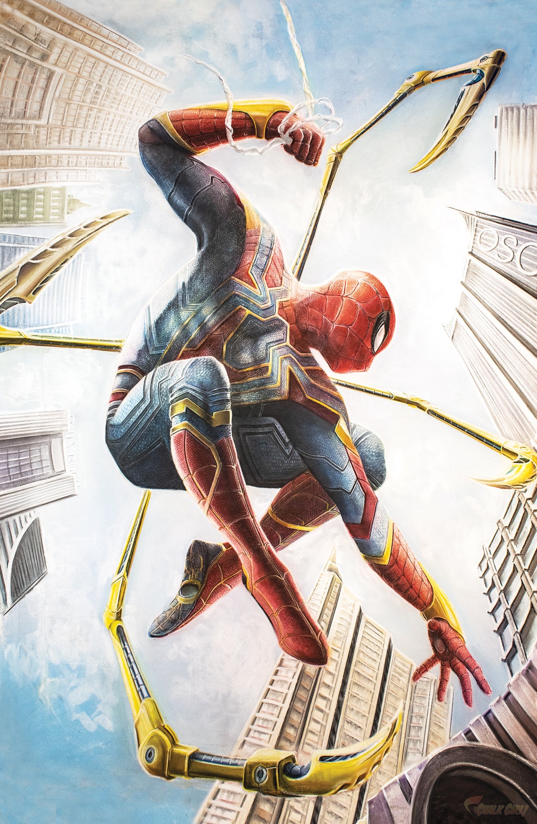 Spider-man Art Print Marvel Comics Room Decor Tom Holland Wall Poster ...