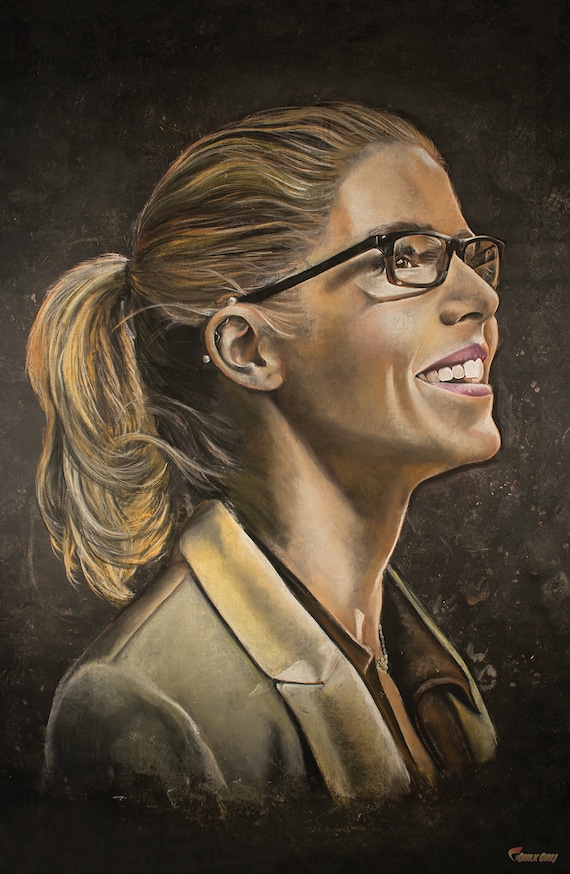 Felicity Smoke Art Print Green Arrow Emily Bett Rickards | Etsy