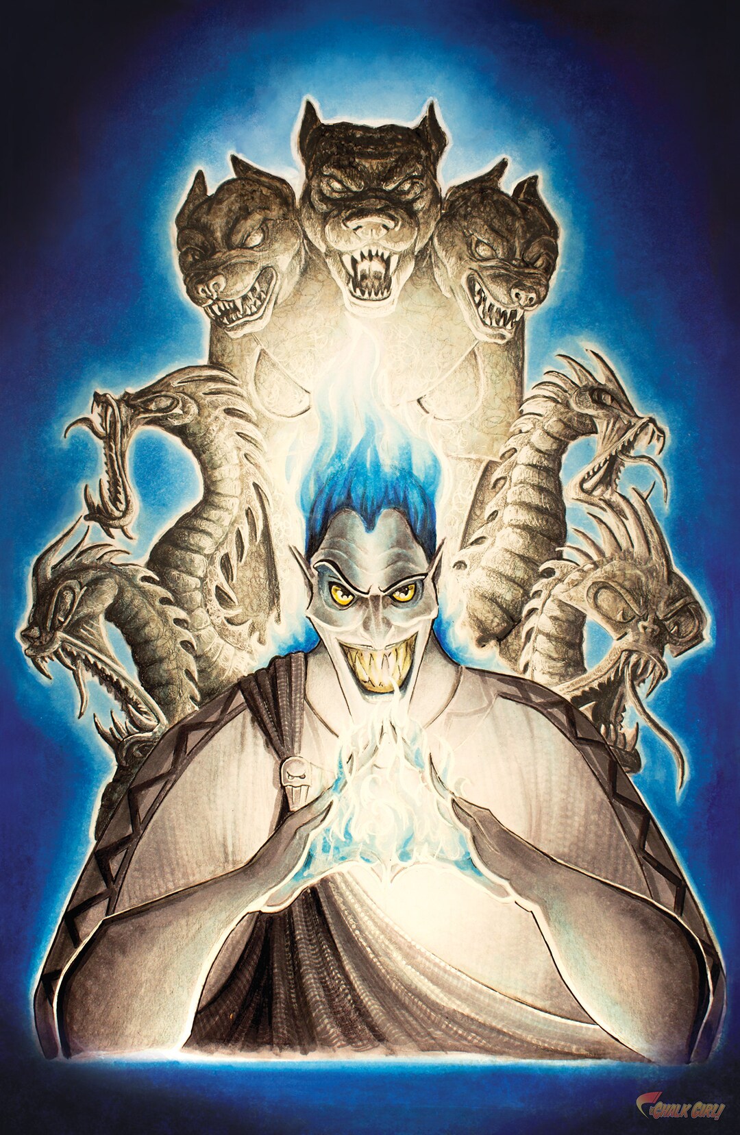 Hades Art Print Hercules Room Decor LIMITED EDITION Disney Wall Poster ...