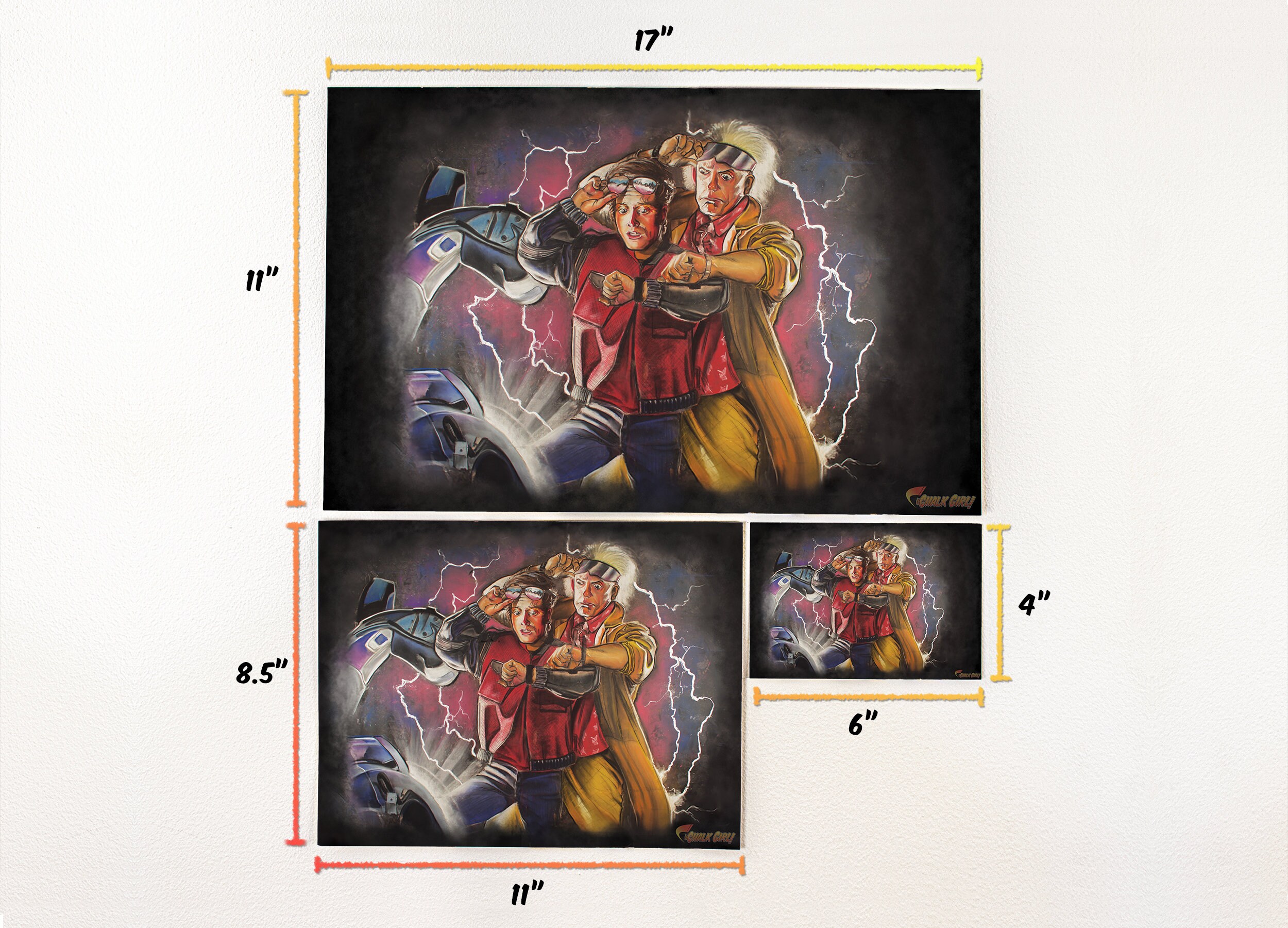 Back to the Future Doc & Marty Art Print Cult Classic Movie - Etsy
