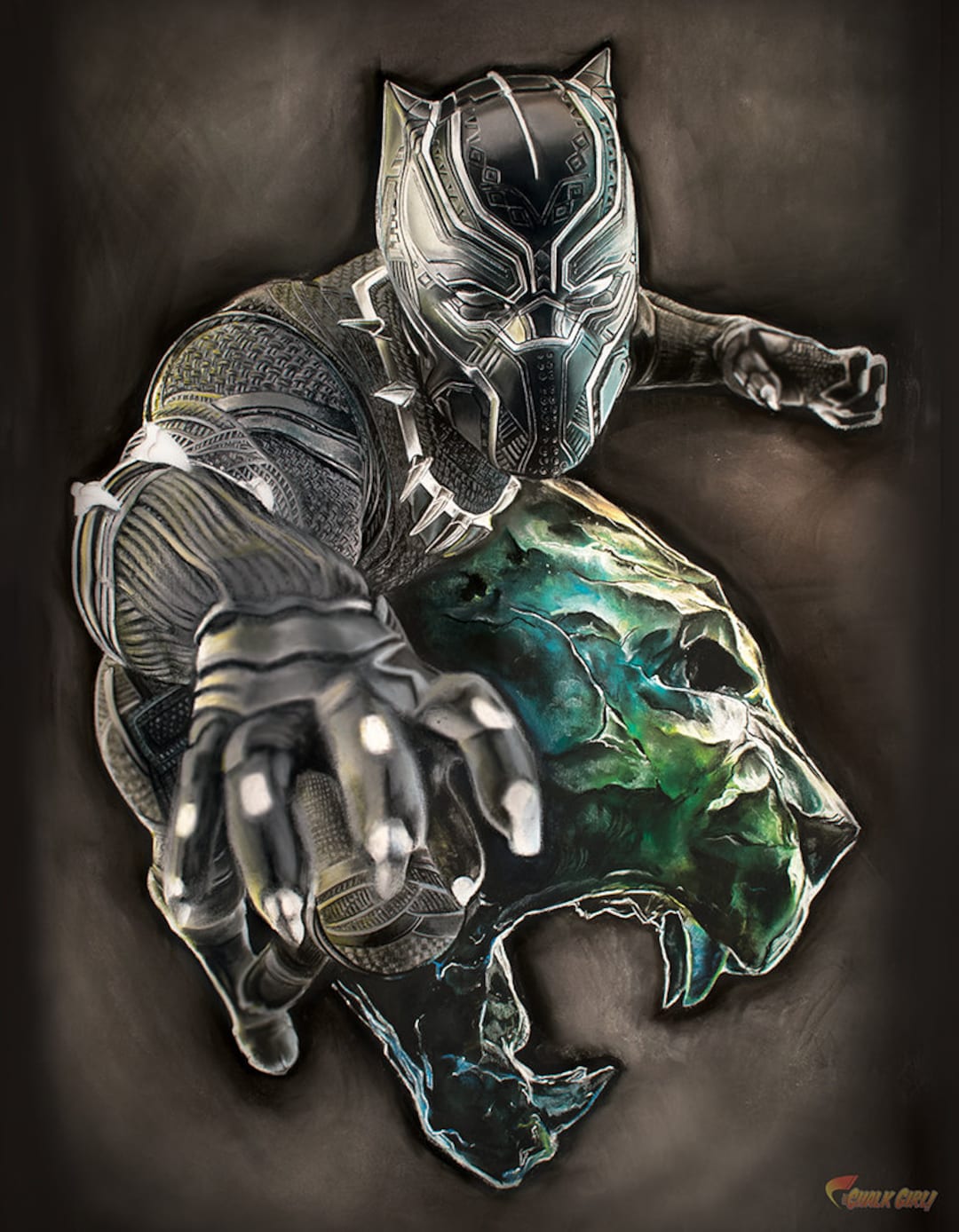 Black Panther Art Print Marvel Comics Room Decor T'challa Wakanda ...