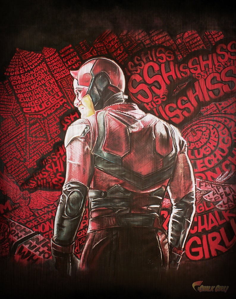 Daredevil Art Print Marvel Comics Wall Decor Matt Murdock - Etsy