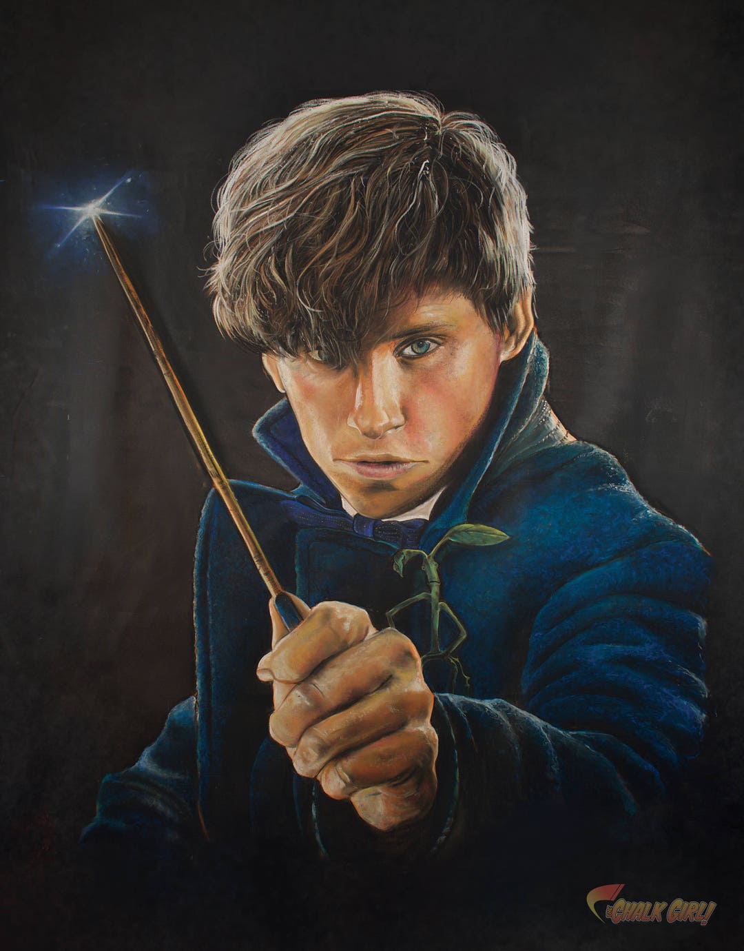 Newt Scamander Art Print Harry Potter Room Decor Fantastic Beasts and ...