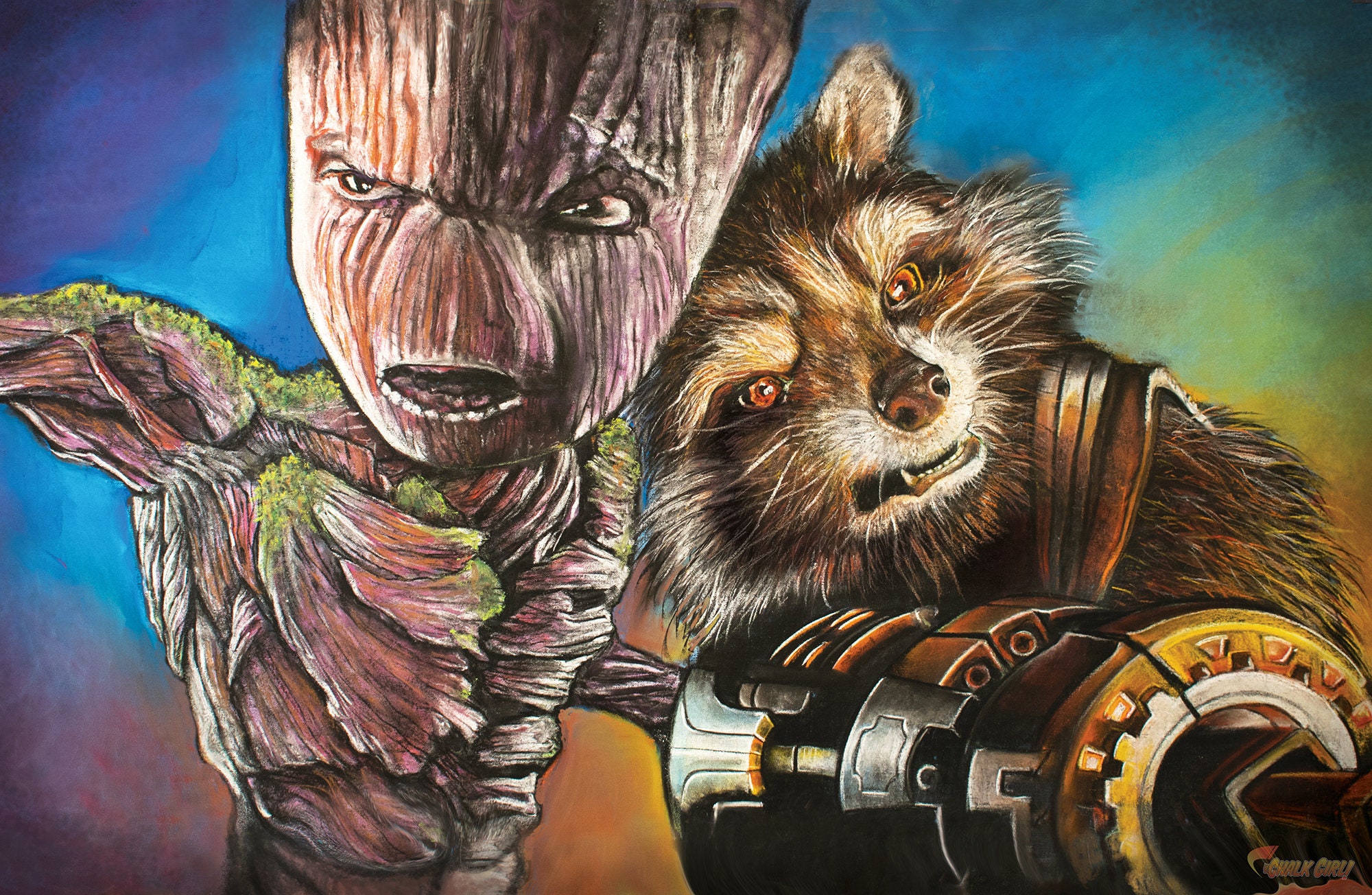Rocket Raccoon And Groot Wallpaper