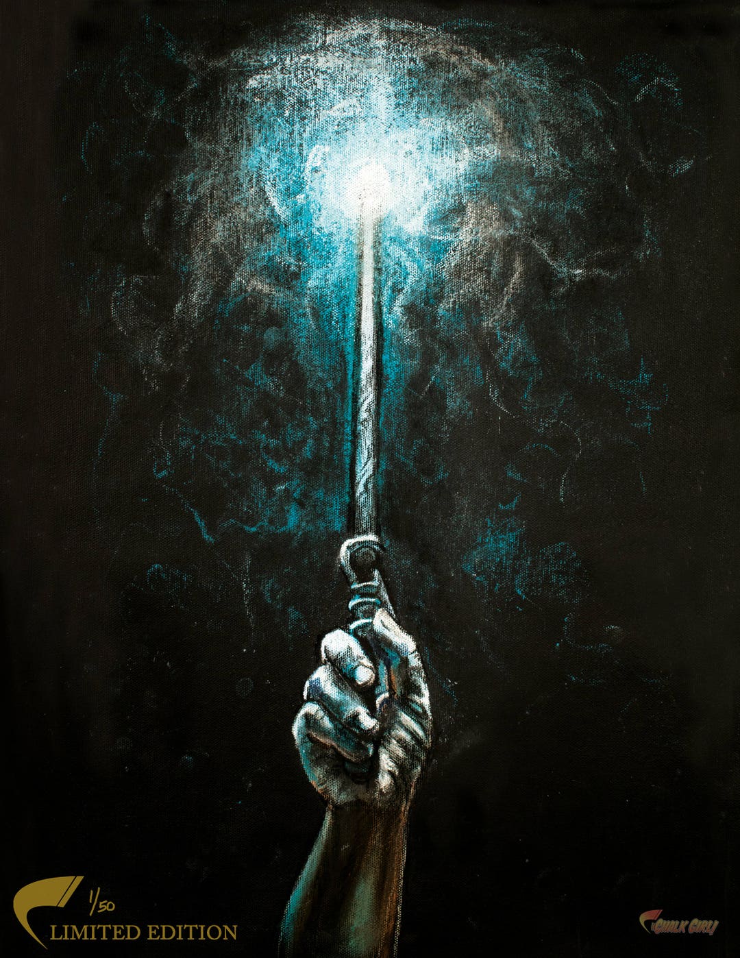 Harry Potter Wand Art Print - LIMITED EDITION - Magic Wand Room Decor ...