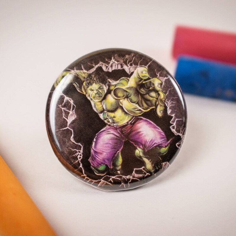 Superhero Button - Etsy