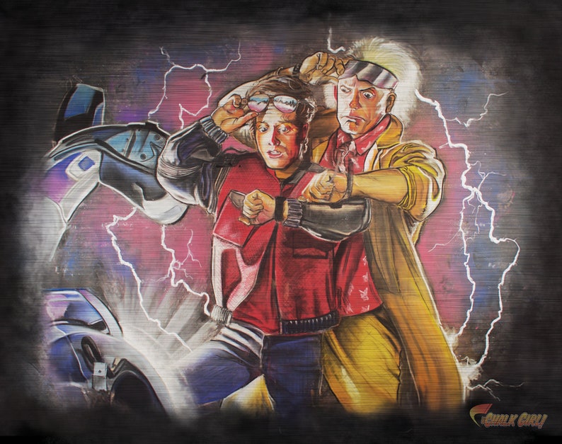 Back to the Future Doc & Marty Art Print Cult Classic Movie - Etsy