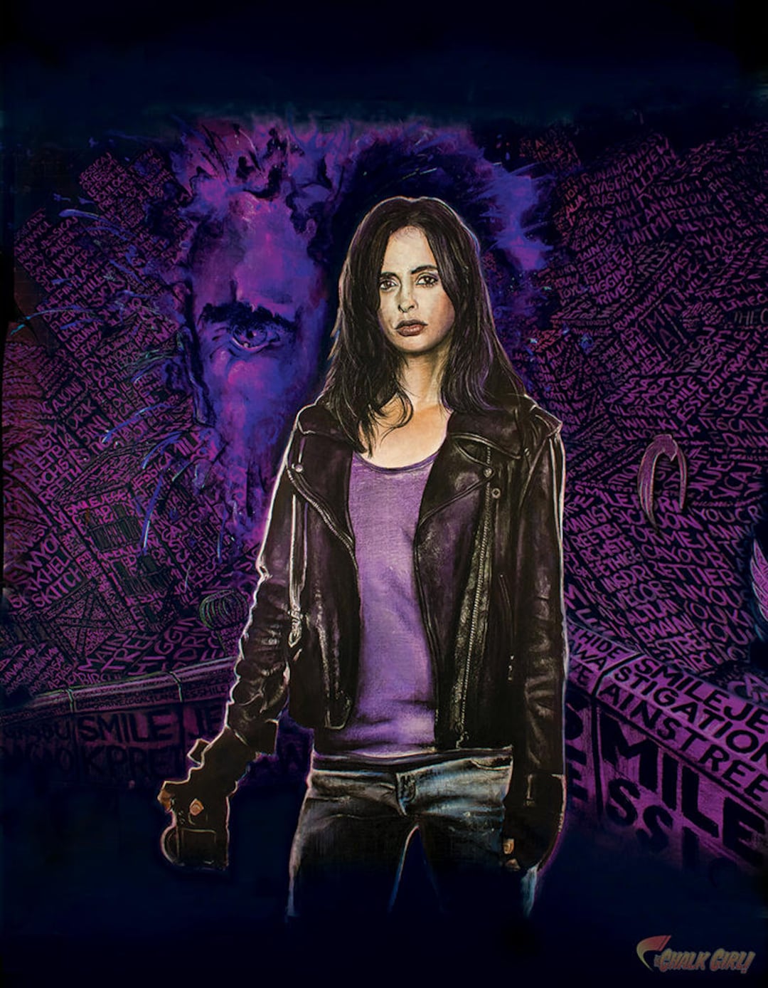Jessica Jones Kunstdruck Marvel Comics Krysten Ritter Zimmer Dekor ...
