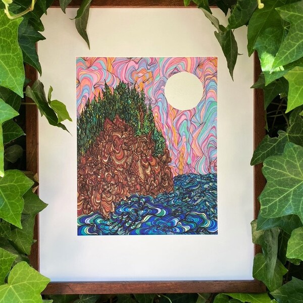 Trippy Line Drawing - Etsy
