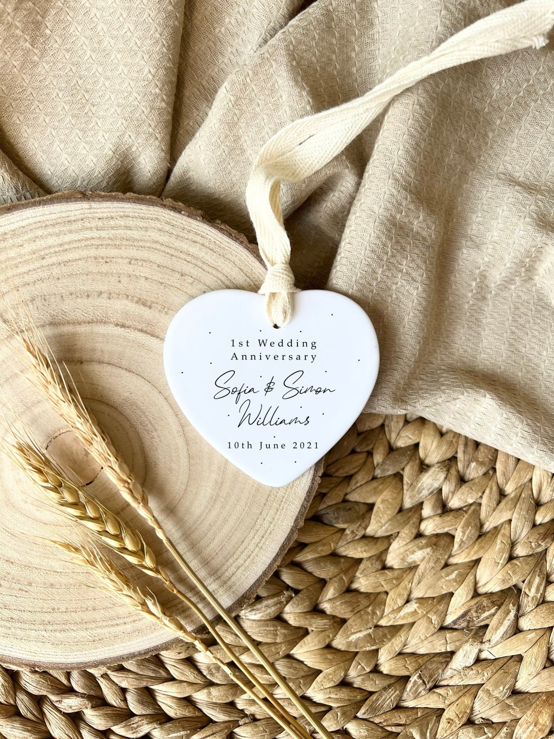 Cadeau personnalisé pour le 1er anniversaire de mariage - Décoration ...
