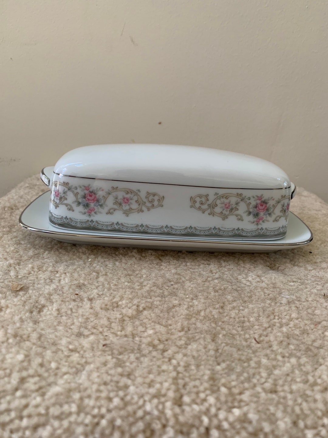 Noritake Edgewood Butter Dish With Lid - Etsy