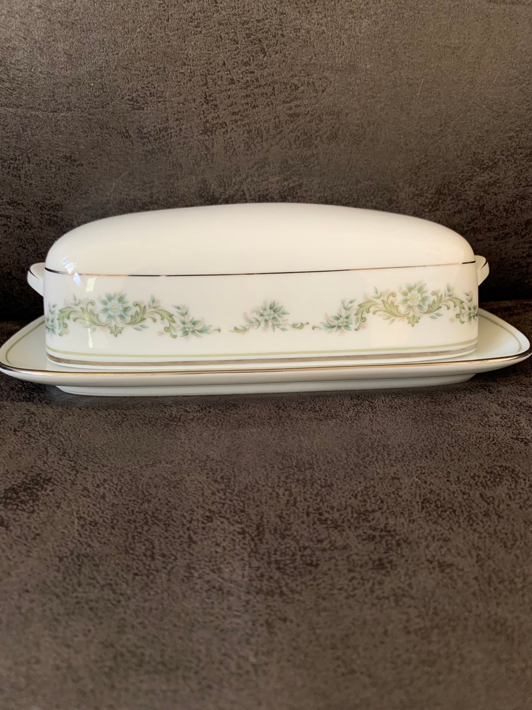 Noritake “thea” Butter Dish With Lid - Etsy