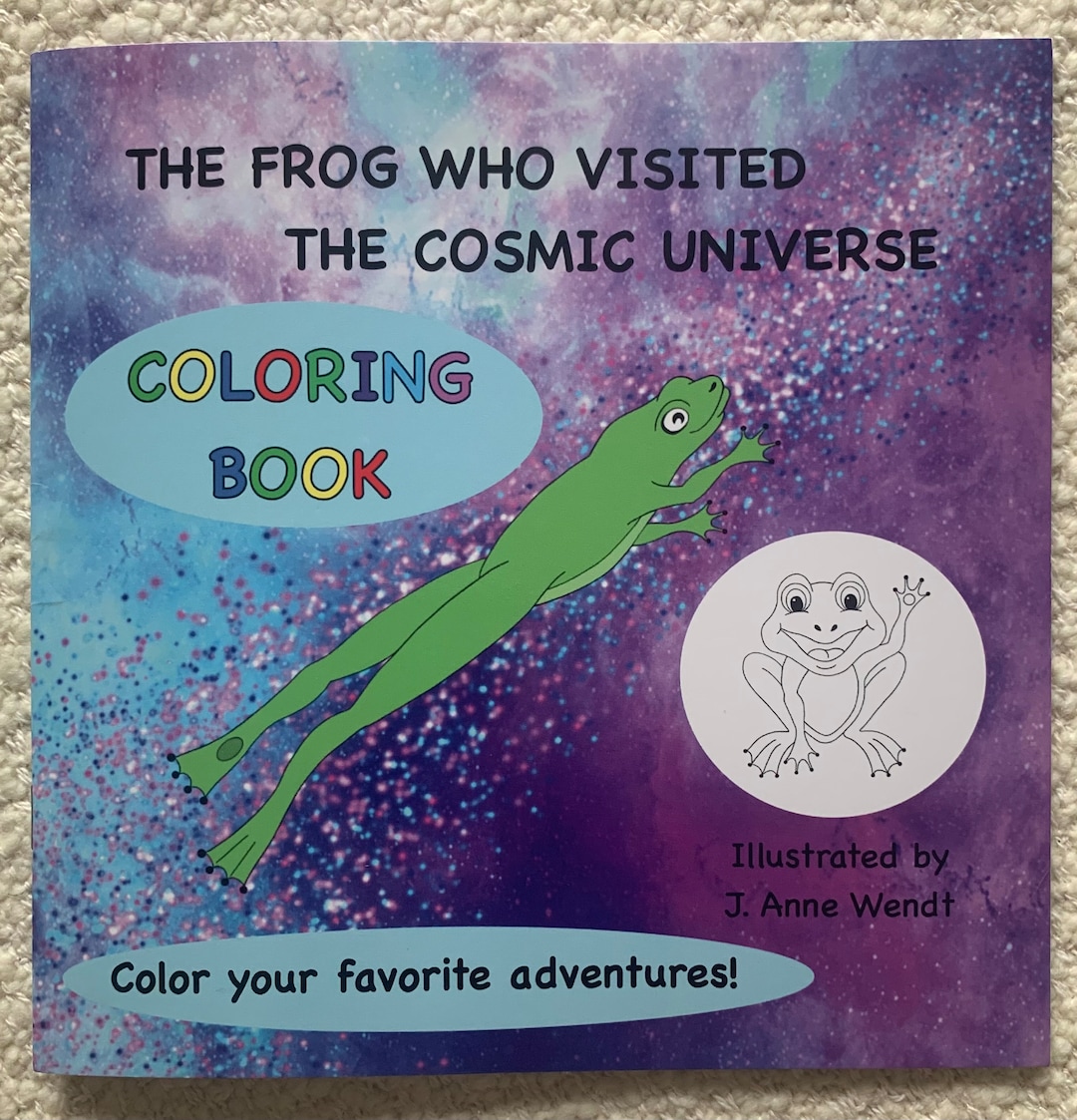 The Frog Who Visited the Cosmic Universe COLORING BOOK - Etsy