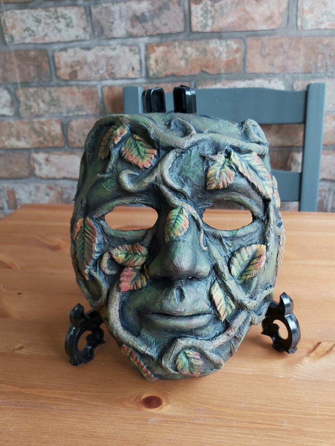 Paper Mache Greenman Mask - Etsy