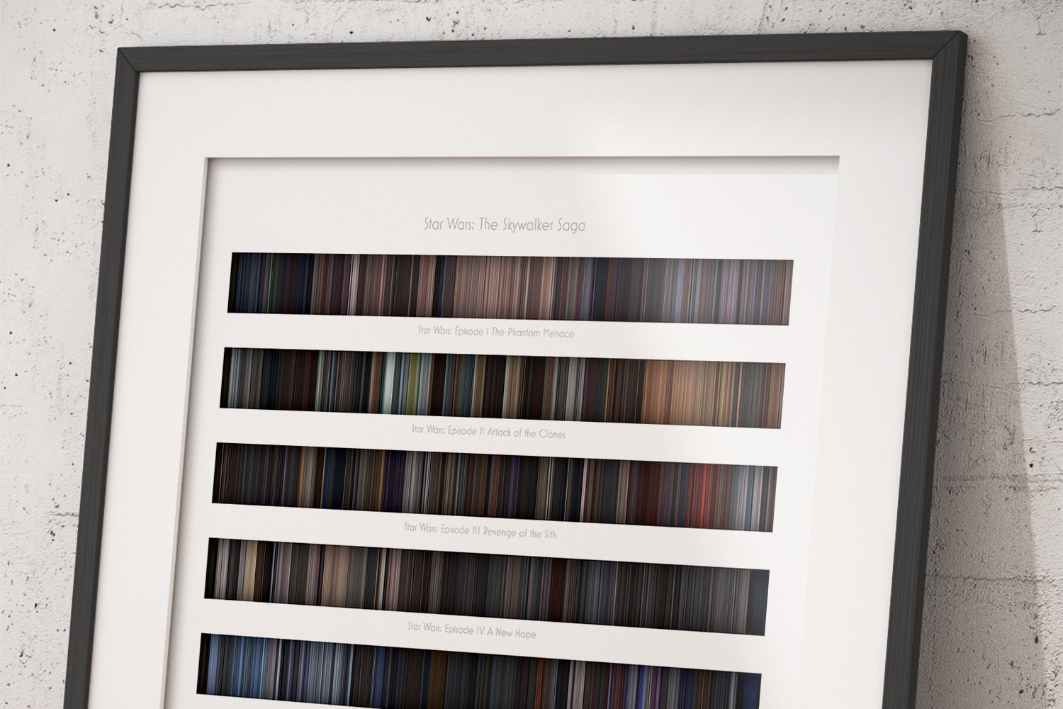 Skywalker Saga Movie Barcode Art Print: Star Wars Film Poster - Etsy