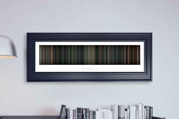 The Incredible Hulk // Movie Poster // Movie Barcode // Marvel | Etsy