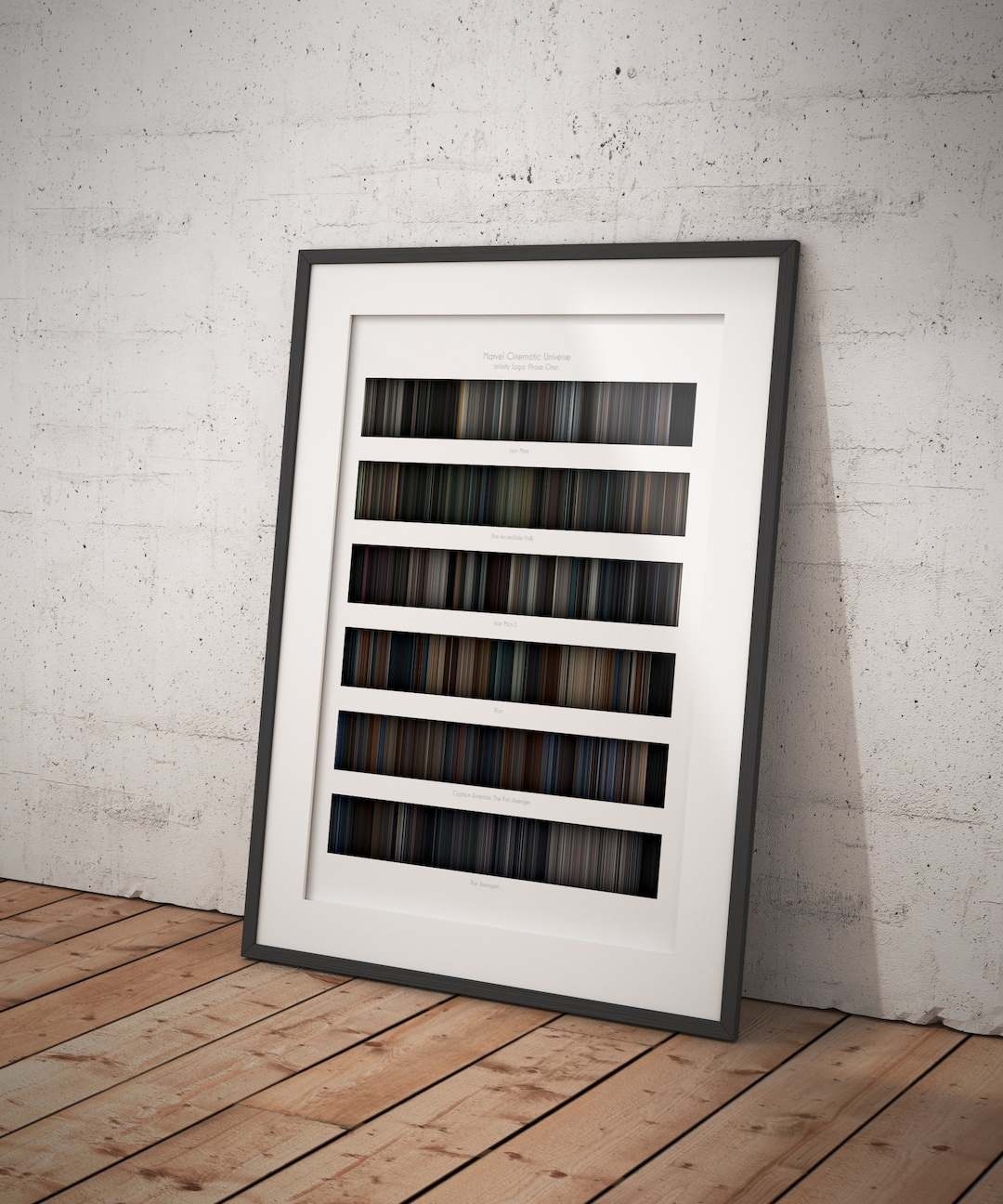 MCU Phase One Film Collection Poster: Movie Barcode Art - Etsy