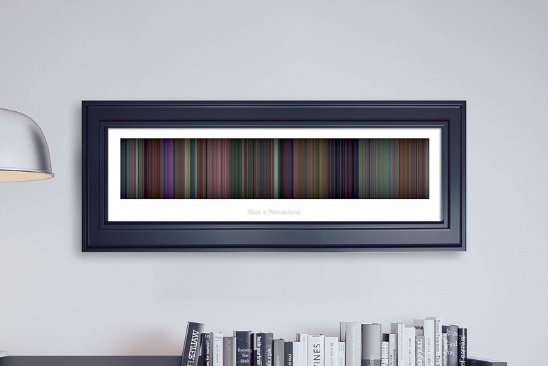 Alice in Wonderland // Movie Poster // Movie Barcode // Disney Print ...