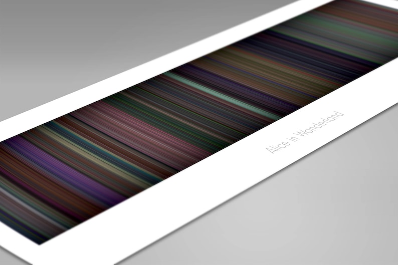Alice in Wonderland // Movie Poster // Movie Barcode // Disney - Etsy