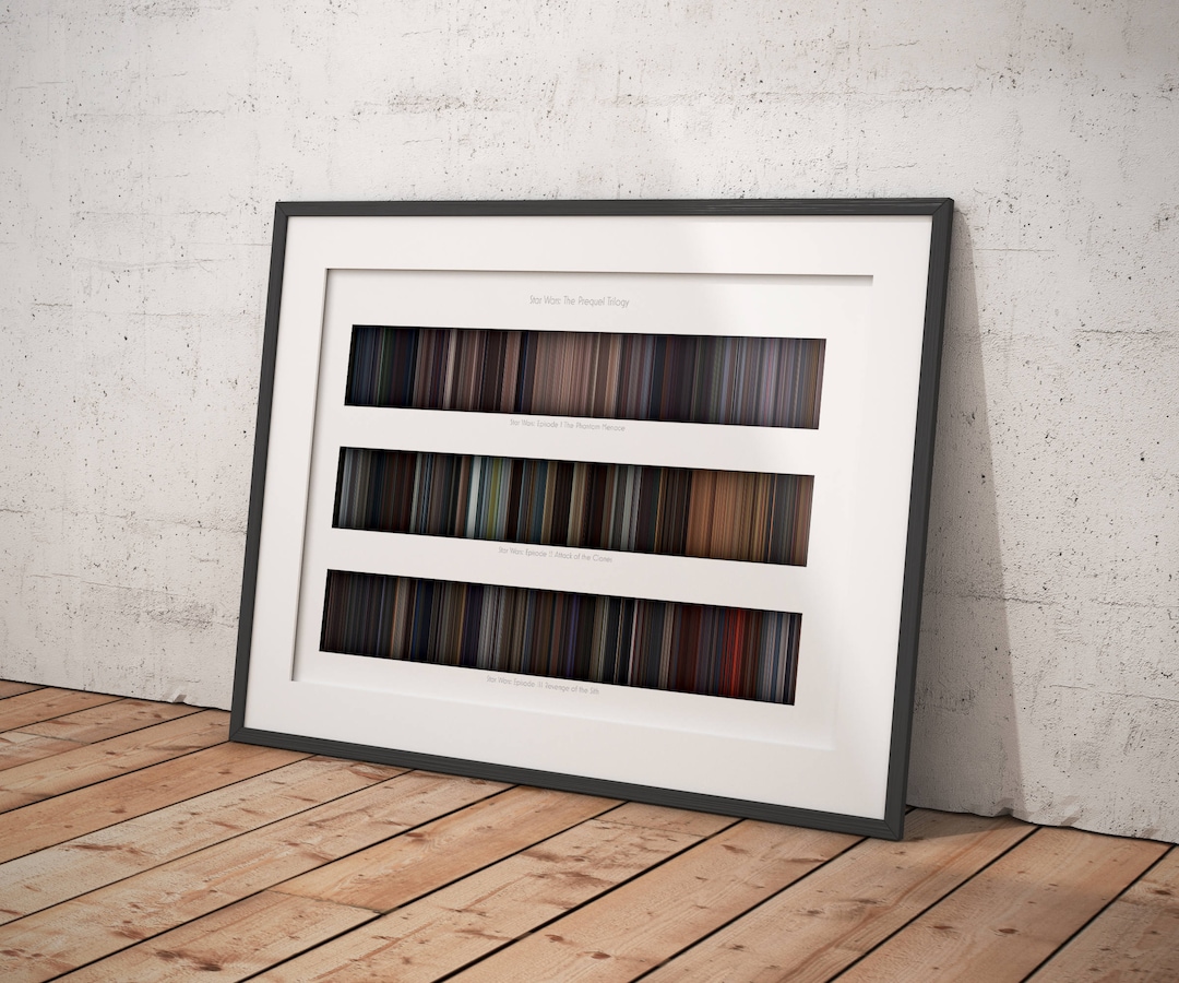 Star Wars Prequel Trilogy Poster: Movie Barcode Art Print - Etsy