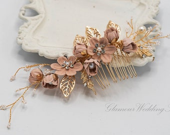 Rose Hair Comb - Etsy