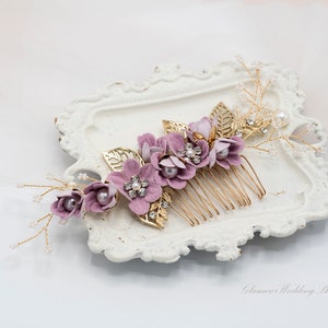 Dusty Blue Wedding Hair Comb Wedding Bridal Hair Comb Wedding ...