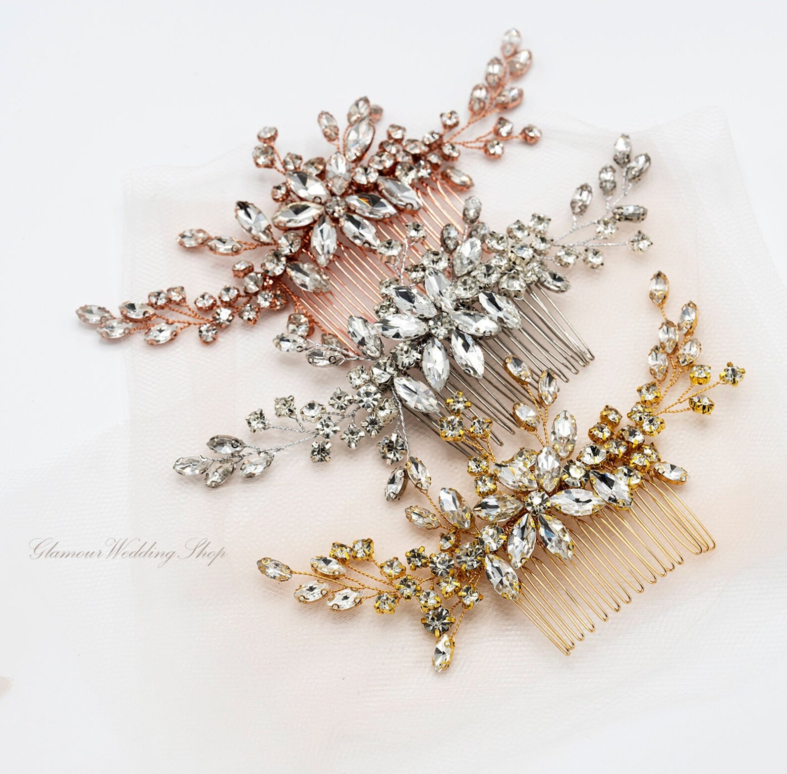 Bridal Hair Comb Rhinestone Hair Comb Wedding Hair Comb Silver - Etsy