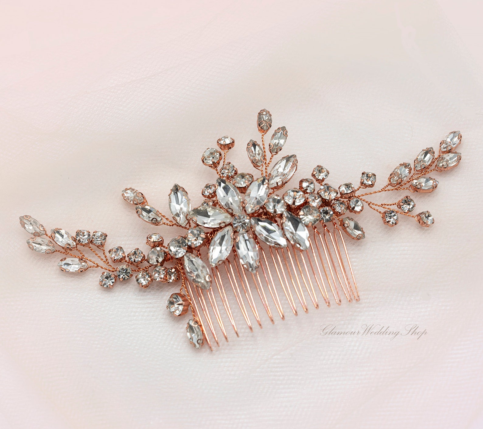 Bridal Hair Comb Rhinestone Hair Comb Wedding Hair Comb Silver - Etsy