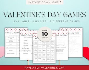 Valentine's Day Games Printable Bundle - Etsy