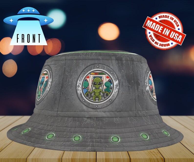 UFO Bucket Hat, Space Alien Tourism, Dior Bags, Spaceship Bucket Hat ...