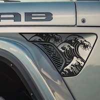 Dragonfly Hand Wave Peace Decals for Jeep Side Mirrors | Wave Decal ...