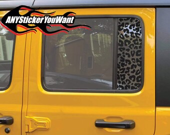 Leopard Print Side Window Vinyl Decal Fits Jeep Wrangler JL - Etsy