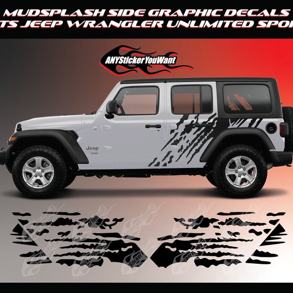 Jeep Wrangler Mud Splash Decals - Etsy