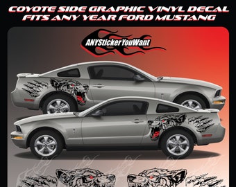 Mustang Coyote Decal | Etsy