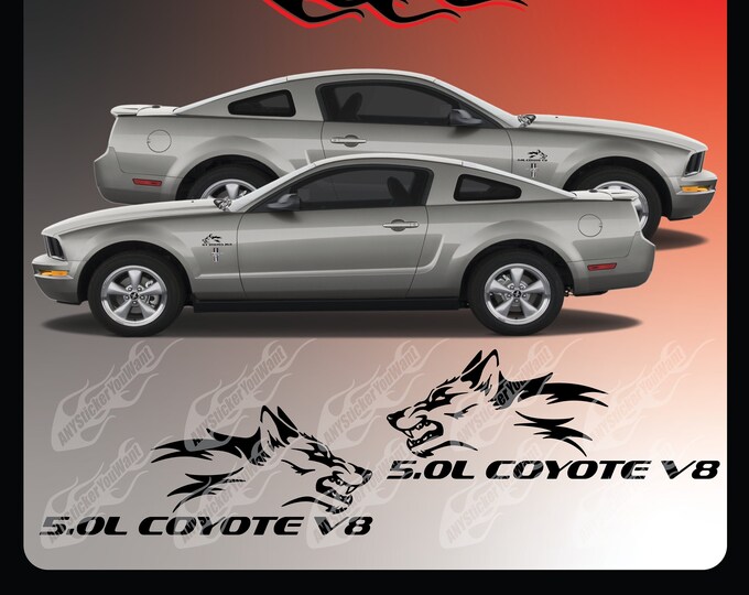 Coyote Side Graphic Vinyl Decal Fits Any Vehicle | Etsy
