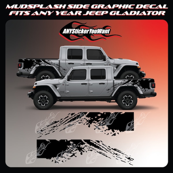 Jeep Gladiator Mud Splash Graphics - Etsy