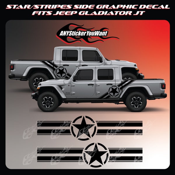Jeep Gladiator Side Star Decal - Etsy