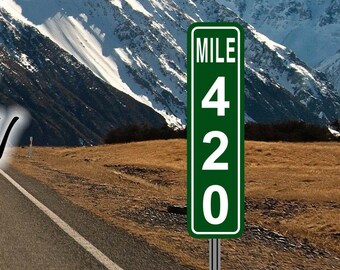 Metal Mile Sign - Etsy