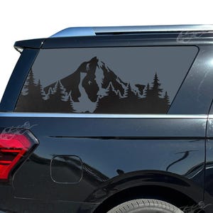 Mountains & Trees Vinyl Decal Window Stickers Fits Ford Expedition Max ...
