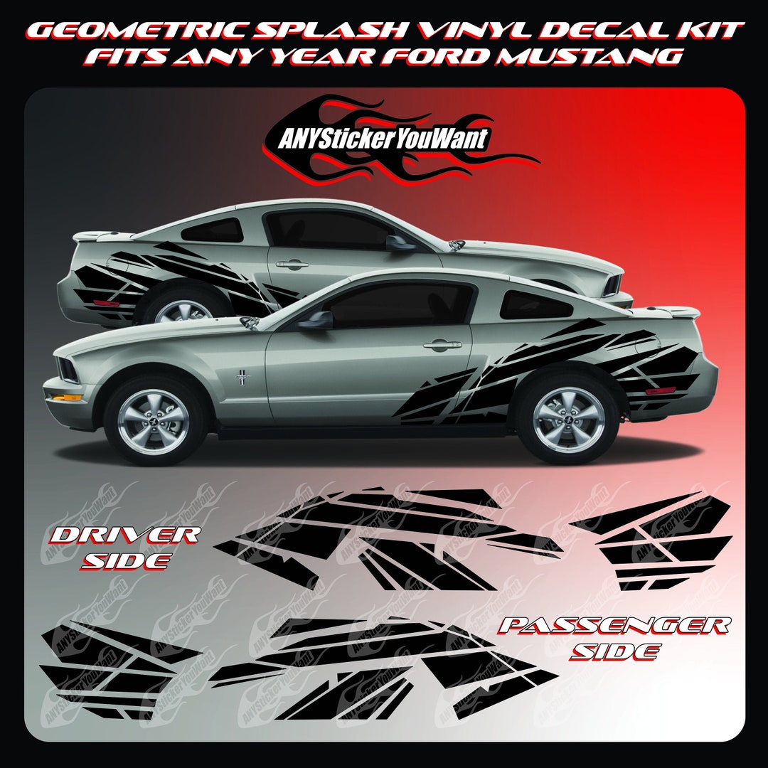 Geometric Side Splash Vinyl Graphic Decal Fits Ford Mustang - Etsy Canada