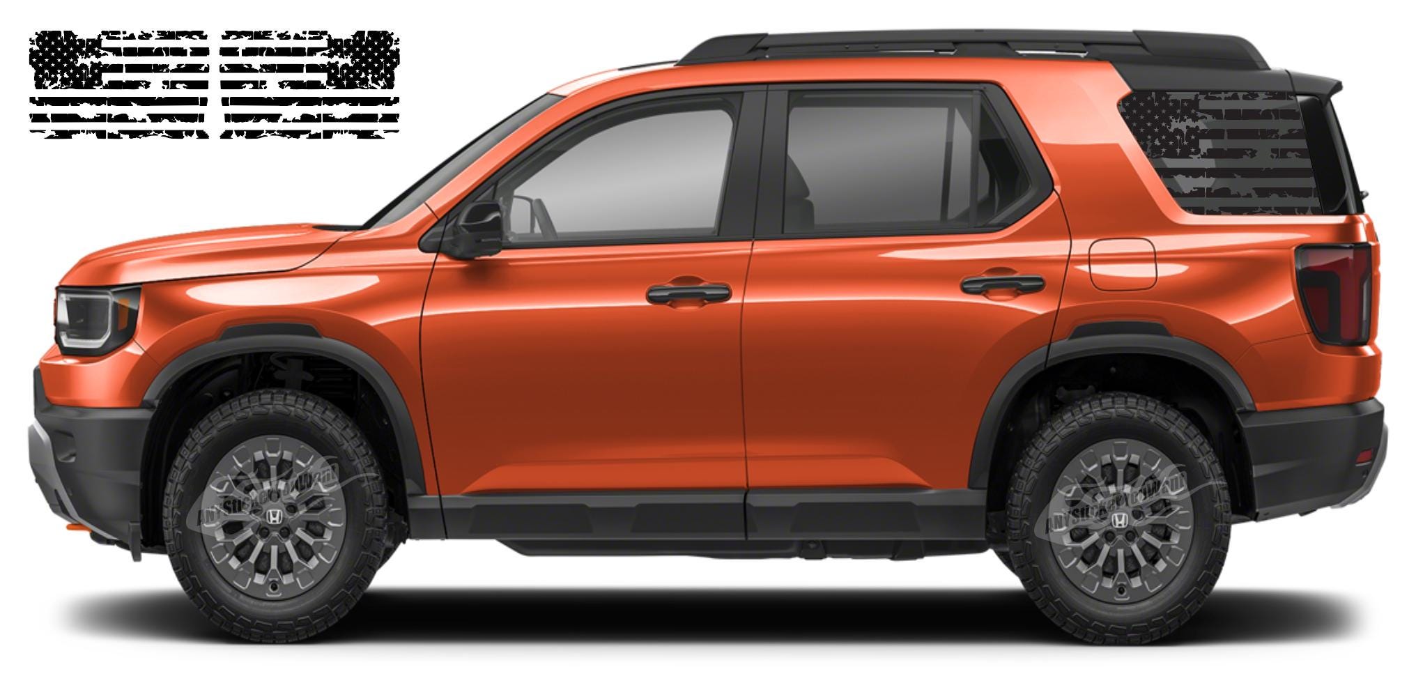 Distressed American Flag Window Decals Fits Honda Passport 2026 - Etsy