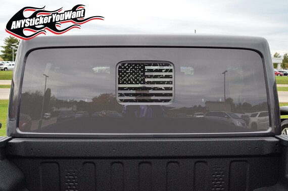 Distressed American Flag Rear Sliding Window Vinyl Decal - Etsy